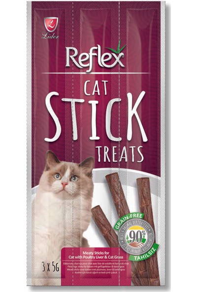 Reflex Ciğerli Tahılsız Kedi Ödül Çubuğu 3 x 5 g Reflex Ciğerli Tahılsız Kedi Ödül Çubuğu 3 x 5 g