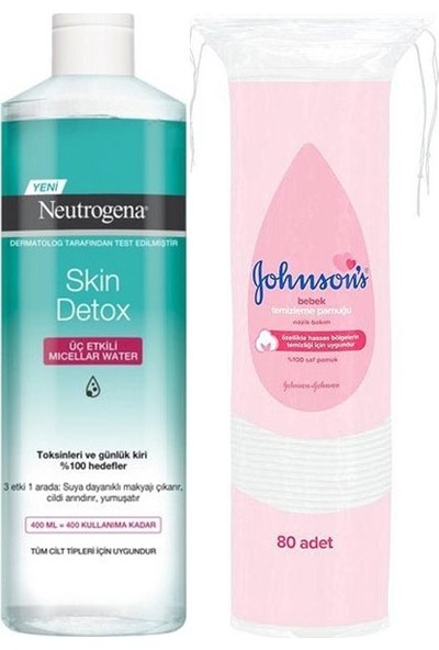 Neutrogena Skin Detox Üç Etkili Micellar Water 400 ml (Pamuk Hediyeli) Neutrogena Skin Detox Üç Etkili Micellar Water 400 ml (Pamuk Hediyeli)