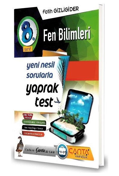 Çanta 8.Sınıf Fen Bilimleri Yaprak Test-2020 Fatih Gizligider Çanta 8.Sınıf Fen Bilimleri Yaprak Test-2020 Fatih Gizligider