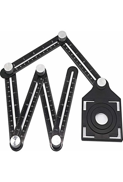 Titi 3302 Çok Fonksiyonlu Alüminyum Delik Ayarlayıcı Şablon Cetveli Titi 3302 Çok Fonksiyonlu Alüminyum Delik Ayarlayıcı Şablon Cetveli