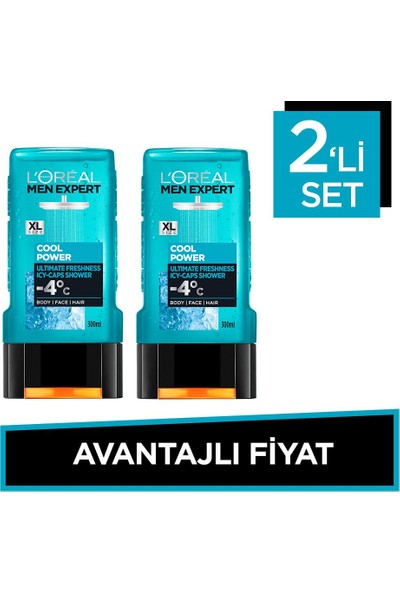 L'Oréal Paris Men Expert Cool Power Shower Gel Avantajlı Set L'Oréal Paris Men Expert Cool Power Shower Gel Avantajlı Set