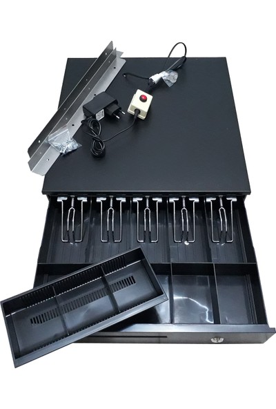 Saypos Büyük Para Çekmecesi Buton ve Askı Aparatları 5 Kağıt 5 Madeni Para Bölmeli Yazar Kasa Altı Saypos Büyük Para Çekmecesi Buton ve Askı Aparatları 5 Kağıt 5 Madeni Para Bölmeli Yazar Kasa Altı