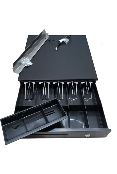 Saypos Büyük Para Çekmecesi Manuel Olarak Anahtardan Açılır ve Askı Aparatı 5 Kağıt 5 Madeni Para Bölmeli Yazarkasa Altı Saypos Büyük Para Çekmecesi Manuel Olarak Anahtardan Açılır ve Askı Aparatı 5 Kağıt 5 Madeni Para Bölmeli Yazarkasa Altı