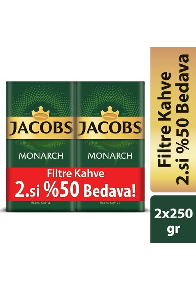 Jacobs Filtre Kahve 250 gr Alana İkincisi %50 Bedava
