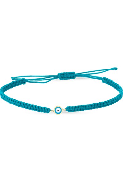 Altınsepeti Mavi Ipli Altın Nazar Göz Bileklik AS309BLM2