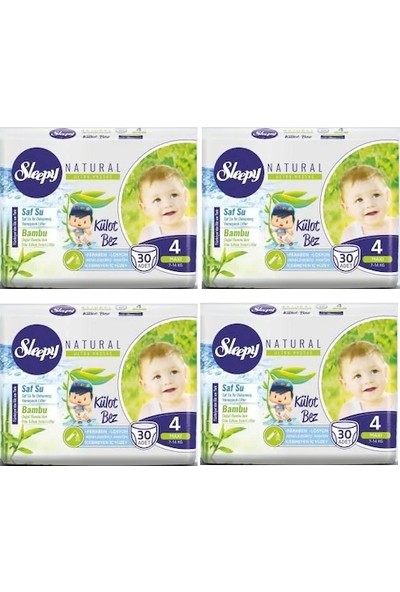 Sleepy Külot Bez 4 Beden 30'lu x 4 Paket 120 Adet