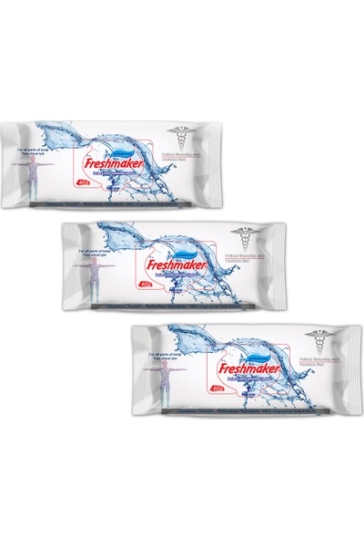 Freshmaker Antibakteriyel Hasta Vücut Temizleme Mendili 60 x 3 Yaprak