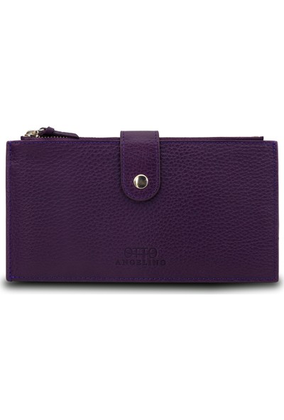 Otto Angelino otto Angelino Hakiki Deri 2 Bölmeli Bifold Cüzdan, Telefon Uyumlu Yuvalar - Rfıd Koruma OTTO352