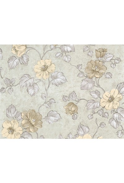 Zümrüt Esmeralda 5630 Geniş Çiçek Desen Duvar Kağıdı 5.33 m²