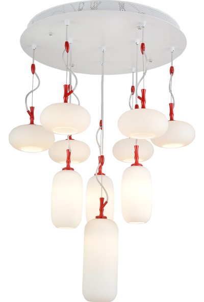 Özcan Aydınlatma 5249-10A,0610'Lü Söğüt Sarkıt Kırmızı