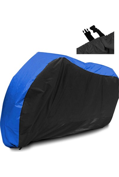 Motoen Yamaha X-Max 400 Abs Branda Arka Çanta Uyumlu Motosiklet Brandası (Bağlantı Tokalı) Siyah-Mavi Motoen Yamaha X-Max 400 Abs Branda Arka Çanta Uyumlu Motosiklet Brandası (Bağlantı Tokalı) Siyah-Mavi