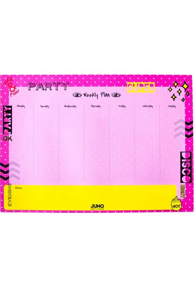 Juno Paper A4 Masaüstü Planlayıcı / Party Juno Paper A4 Masaüstü Planlayıcı / Party