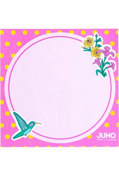 Juno Paper Masaüstü Planlayıcı 10 x 10 Bloknot / Floral