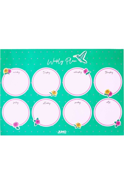 Juno Paper A4 Masaüstü Planlayıcı / Floral Juno Paper A4 Masaüstü Planlayıcı / Floral