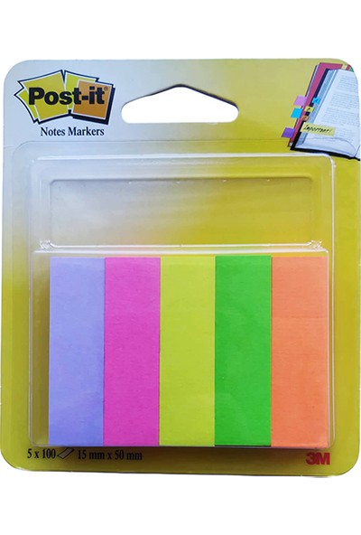 Post-It 670-5 Index Not Kağıdı 15 x 50 mm 5 x 100 Yaprak (Kutulu)