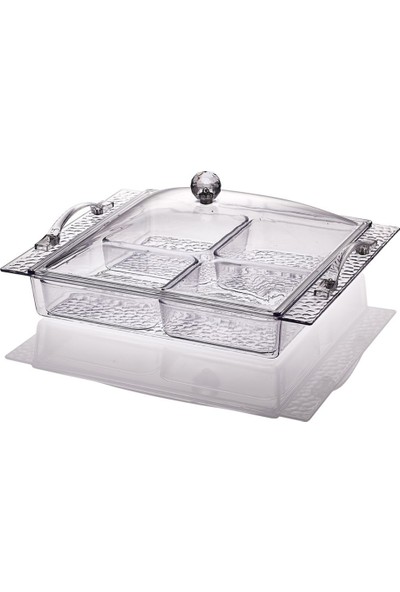 EWS Kitchenware Akrilik 4Lü Saray Kahvaltılık - Şeffaf - 2065 EWS Kitchenware Akrilik 4Lü Saray Kahvaltılık - Şeffaf - 2065