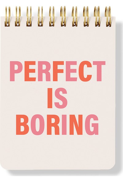Fabooks Perfect Is Boring Spiral Notepad