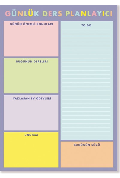 Fabooks Günlük Ders Planlayıcı Fabooks Günlük Ders Planlayıcı