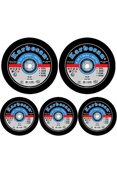 Karbosan 115 x 3 Metal Kesme Taşı 5'li