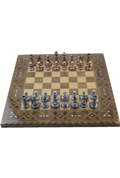 Gift Home Metal Klasik Satranç Takımı Antik ve El Yapımı Masif Ahşap Satranç Tahtası Gift Home Metal Klasik Satranç Takımı Antik ve El Yapımı Masif Ahşap Satranç Tahtası