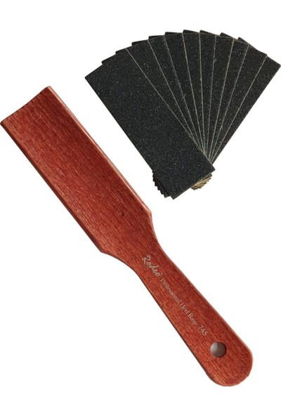 Rodeo Profesyonel Ahşap Topuk Törpüsü 745 + 10 Adet Törpü Kağıdı Rodeo Profesyonel Ahşap Topuk Törpüsü 745 + 10 Adet Törpü Kağıdı