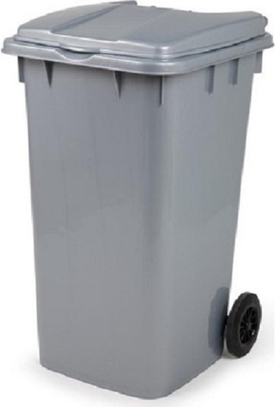 Şenyayla Çöp Kovası Bahçe Çöp Konteyneri 240 lt Gri