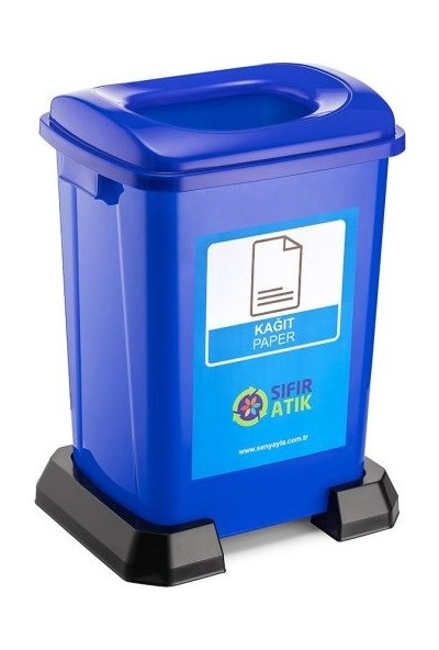 Şenyayla Sıfır Atık Geri Dönüşüm Kutusu 50 lt Mavi Kağıt Paper Şenyayla Sıfır Atık Geri Dönüşüm Kutusu 50 lt Mavi Kağıt Paper