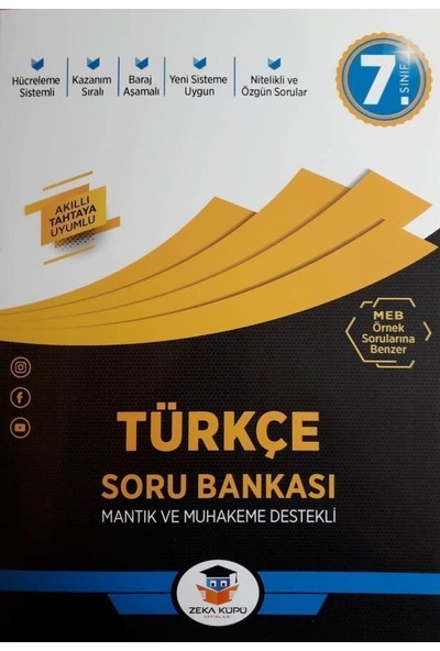 Zeka Küpü Yayınları 7. Sınıf Türkçe Soru Bankası Zeka Küpü Yayınları 7. Sınıf Türkçe Soru Bankası