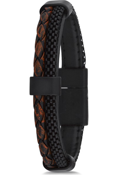 Noon Collection Erkek Deri Bileklik NN1180