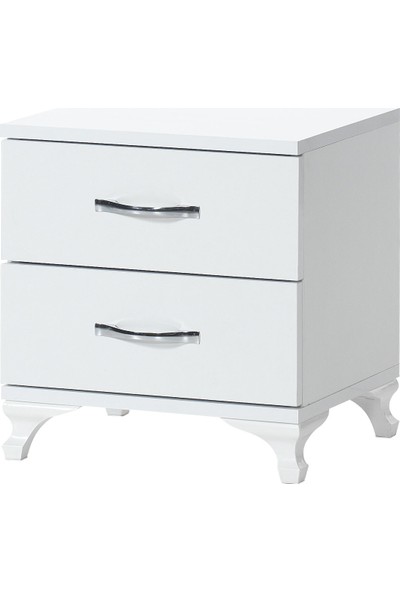 Dienni Beyaz 2 Çekmeceli Komodin Dienni Beyaz 2 Çekmeceli Komodin