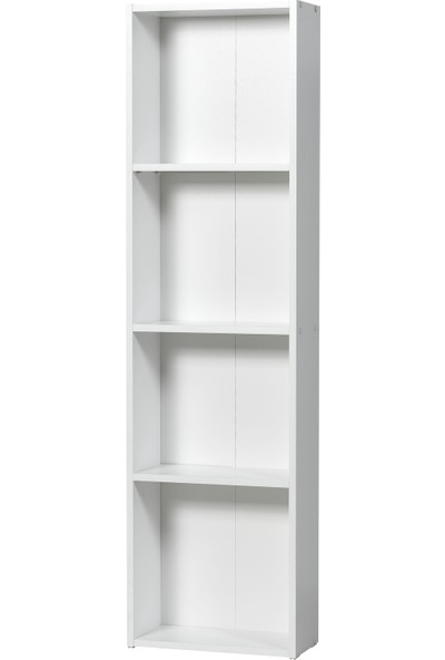 Dienni Beyaz 4 Raflı Kitaplık Dienni Beyaz 4 Raflı Kitaplık