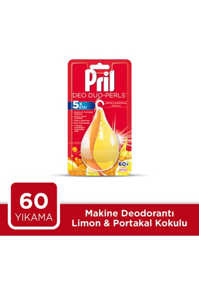 Pril Deo Perls Bulaşık Makinesi Deterjanı Makine Kokusu Limon&Portakal 60 Yıkama Pril Deo Perls Bulaşık Makinesi Deterjanı Makine Kokusu Limon&Portakal 60 Yıkama