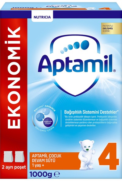 Aptamil 4 Ekonomik Paket Çocuk Devam Sütü 1000 gr 1 Yaş+