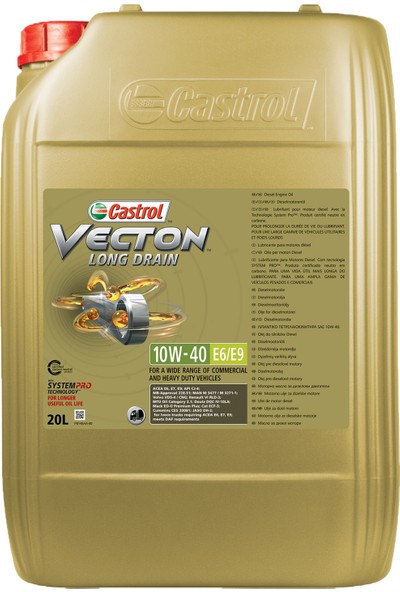 Castrol Vecton Long Drain 10W-40 E6/E9 20 Litre Motor Yağı ( Üretim Yılı: 2021 ) Castrol Vecton Long Drain 10W-40 E6/E9 20 Litre Motor Yağı ( Üretim Yılı: 2021 )