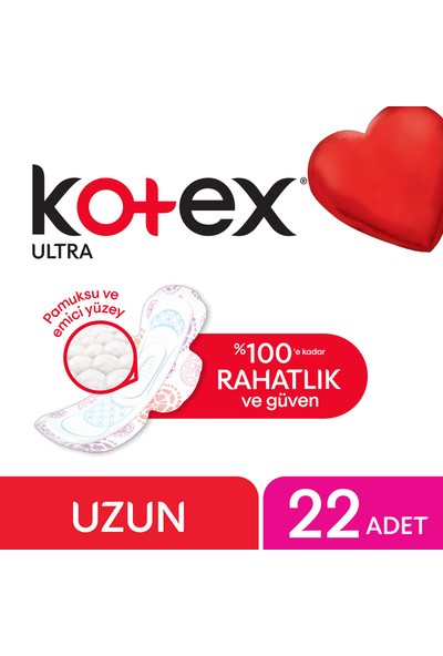 Kotex Ultra Uzun Hijyenik Ped (22 Adet) - Süper Ekonomik Paket Kotex Ultra Uzun Hijyenik Ped (22 Adet) - Süper Ekonomik Paket