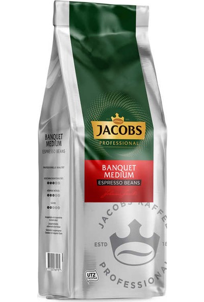 Jacobs Banquet Medium Espresso Beans Çekirdek Kahve 1000 gr