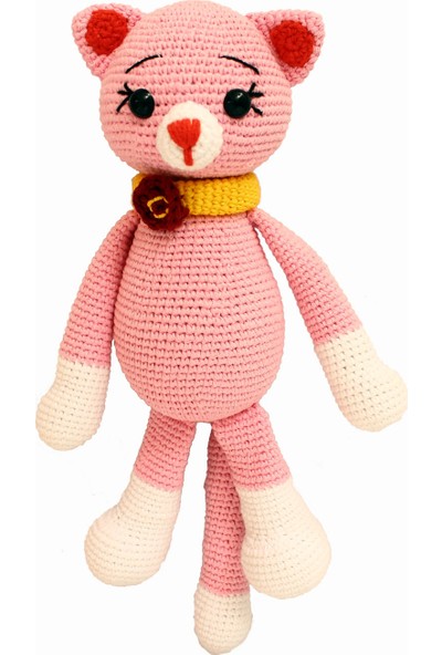 Bilgeden Amigurumi Yıkanabilir Organik El Örgüsü Pembe Kedi Bilgeden Amigurumi Yıkanabilir Organik El Örgüsü Pembe Kedi