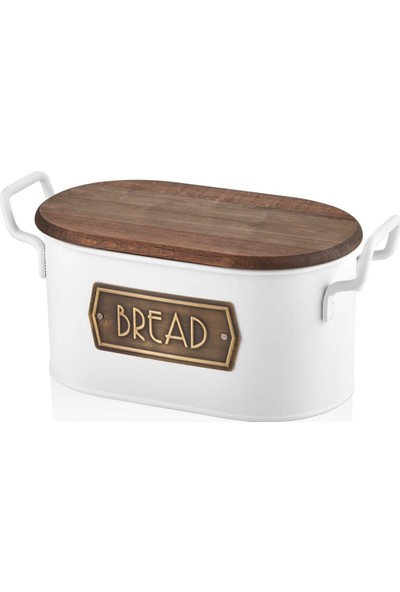 The Mia Beyaz Ekmek Saklama Kabı GLV0500