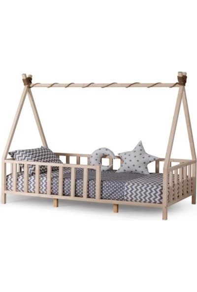 OKBA MONTESSORİ 90X190 CM EKIZIL DERİLİ %100 DOĞAL İTHAL ÇAM YATAK