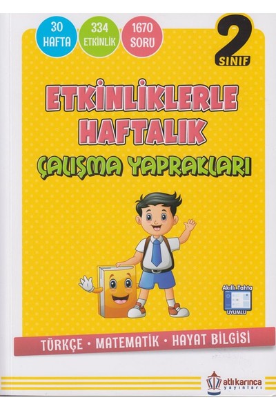 Atlıkarınca Yayınları Etkinliklerle Haftalık Çalışma Yaprakları 2.Sınıf
