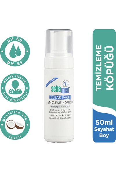Sebamed Clear Face Antibakteriyel Temizleme Köpüğü 50 ml
