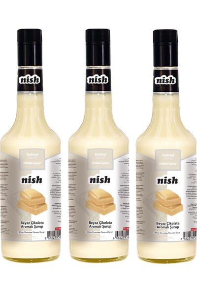 Nish Beyaz Çikolata Aromalı Şurup 3 x 700 ml
