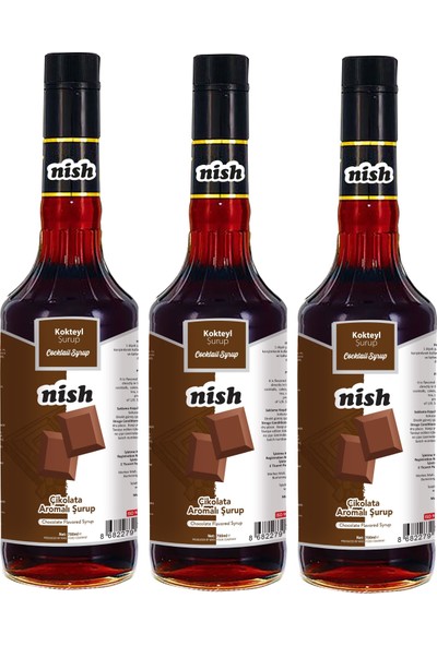 Nish Çikolata Aromalı Şurup 3 x 700 ml