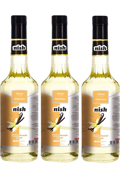 Nish Vanilya Aromalı Şurup 3 x 700 ml