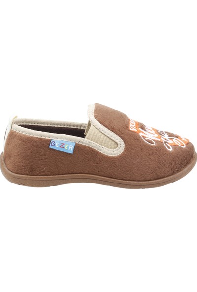 Gezer 2866 Ev Kreş Ve Okul Erkek Çocuk Panduf Ayakkabı Kahverengi