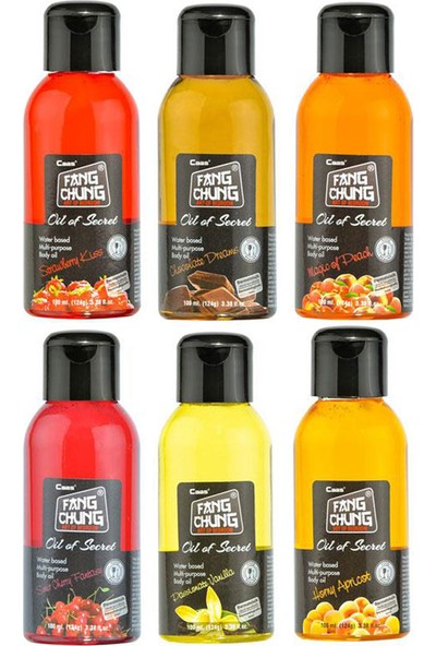 Fang Chung Yenilebilir Masaj Yağı 6 Aroma Set Fang Chung Yenilebilir Masaj Yağı 6 Aroma Set