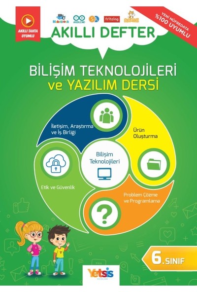 Yetsis Yayınları Bilişim Teknolojileri ve Yazılım Dersi 6. Sınıf Akıllı Defter Yetsis Yayınları Bilişim Teknolojileri ve Yazılım Dersi 6. Sınıf Akıllı Defter
