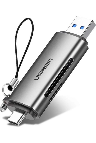 Ugreen Type-C ve USB 3.0 SD TF Kart Okuyucu Ugreen Type-C ve USB 3.0 SD TF Kart Okuyucu