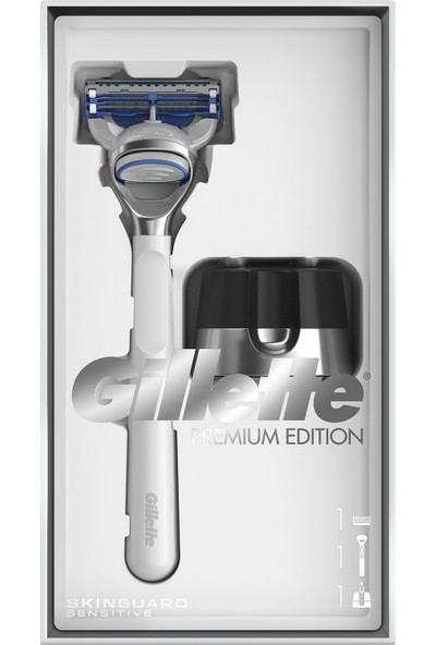 Gillette Skinguard Makine + Manyetik Stand White Edition Gillette Skinguard Makine + Manyetik Stand White Edition