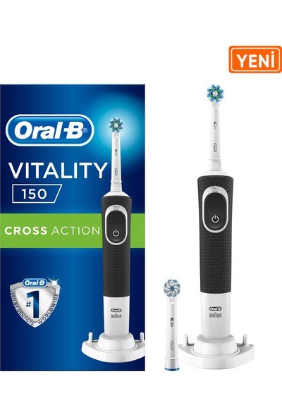 Oral-B Vitality D150 Şarj Edilebilir Diş Fırçası Cross Action+ 1 Yedek Başlık Oral-B Vitality D150 Şarj Edilebilir Diş Fırçası Cross Action+ 1 Yedek Başlık